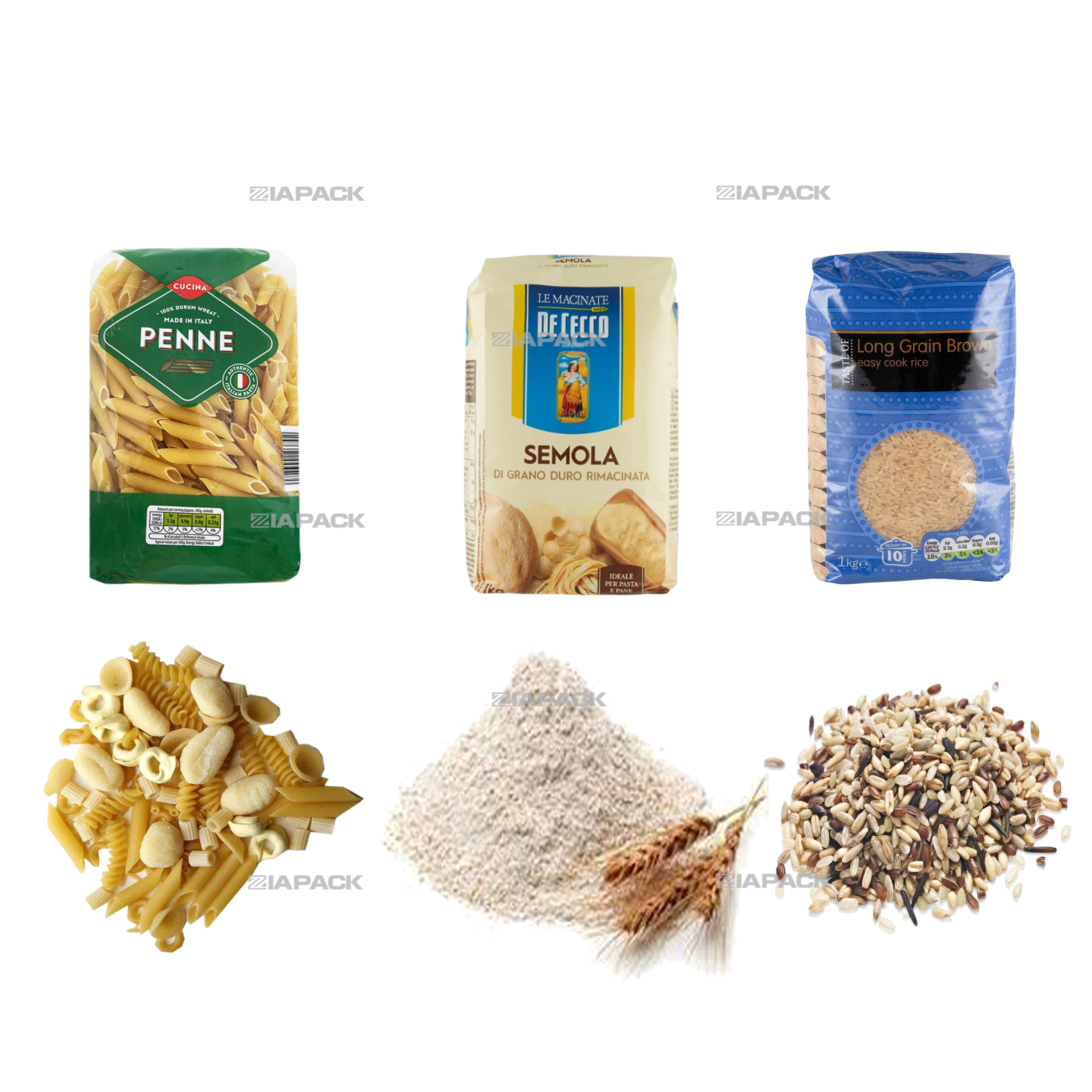 Automatic flat bottom bag forming filling labelling packaging for ...